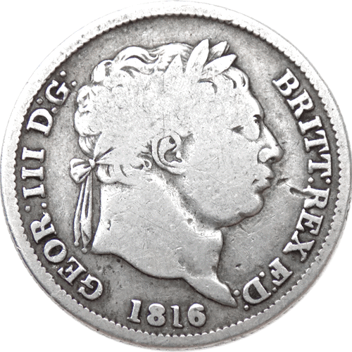 Pre-Owned UK 1816 George III Shilling Silver Coin - VAT Free | Out Of ...