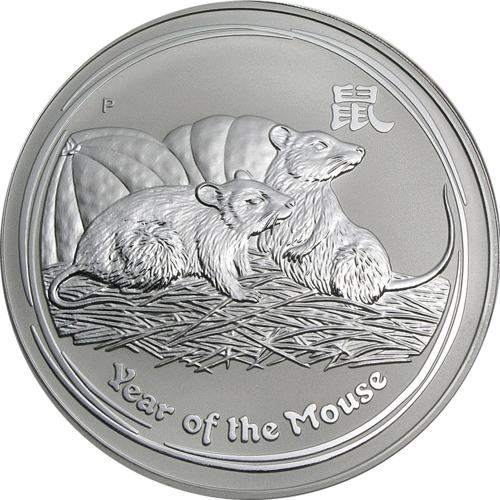 Pre-Owned 2008 Australian Lunar Mouse 1kg Silver Coin - VAT Free | Out ...
