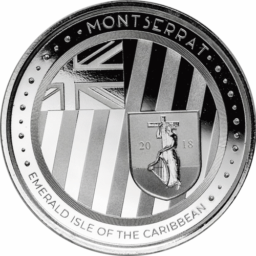 Pre-Owned 2018 Montserrat Emerald Isle of the Caribbean 1oz Silver Coin ...