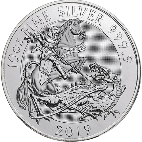 Pre-Owned 2019 Royal Mint Valiant 10oz Silver Coin - VAT Free | Out Of ...