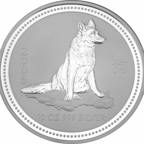 Pre-Owned 2006 Australian Lunar Dog 10oz Silver Coin - VAT Free | Pre ...