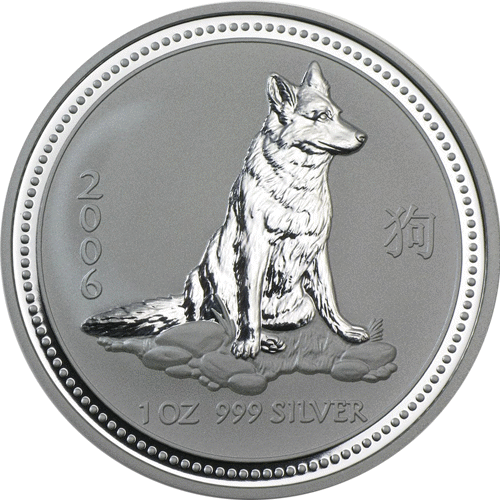 Pre-Owned 2006 Australian Lunar Dog 1oz Silver Coin - VAT Free | Pre ...