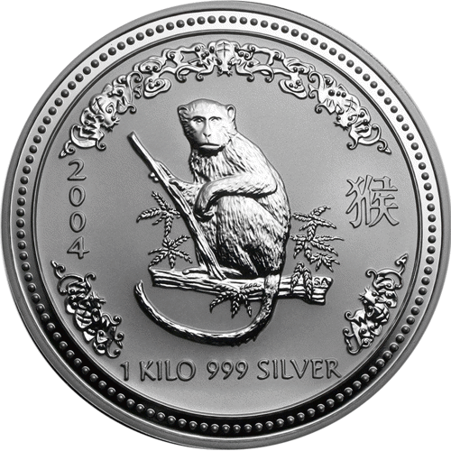 Pre-Owned 2004 Australian Lunar Monkey 1kg Silver Coin - VAT Free | Out ...
