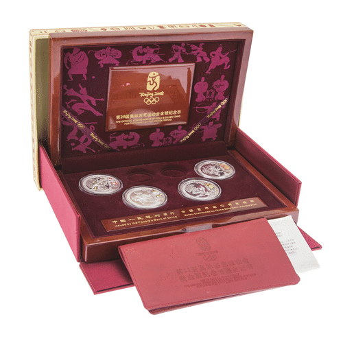 Pre-Owned 2008 Commemorative Beijing Olympics Series III Silver Proof 4 ...