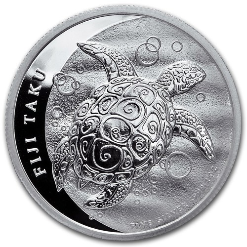 Pre-Owned Fiji Hawksbill Turtle 1oz Silver Coin - VAT Free - Mixed ...
