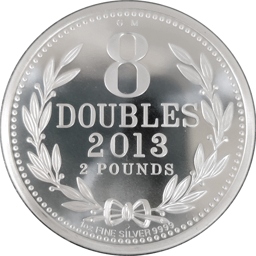 Pre-Owned 2013 Guernsey 8 Doubles £2 Silver Coin - VAT Free | Out Of ...