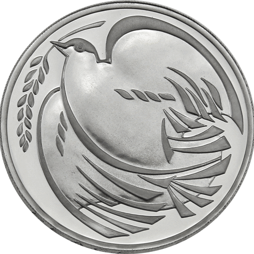Pre-Owned 1995 UK WWII Peace Dove £2 Proof Design Silver Coin - VAT ...