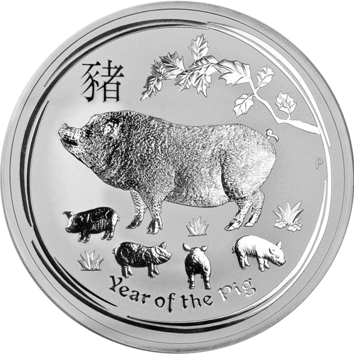 Pre-Owned 2019 Australian Lunar Pig 10oz Silver Coin - VAT Free | Out ...