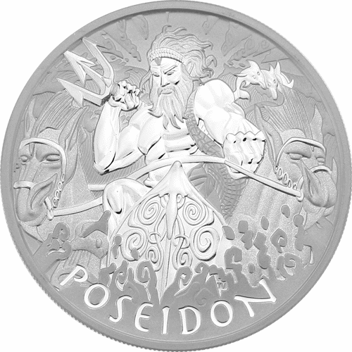 Pre-Owned 2021 Tuvalu Gods Of Olympus: Poseidon 1oz Silver Coin - VAT ...
