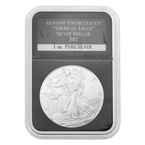 Pre-Owned 2002 USA Eagle 1oz Silver Coin - PCS - SEG-4621200217 - VAT ...