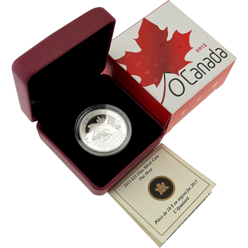 Pre-Owned 2013 Royal Canadian Mint Orca $10 Silver Proof Coin - VAT ...