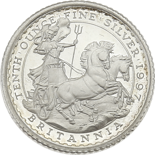 Pre-Owned 1997 UK Britannia 1/10oz Proof Design Silver Coin - VAT Free ...