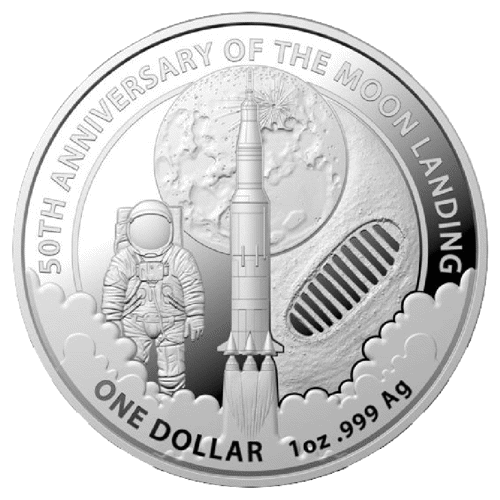 Pre-Owned 2019 Australia 50th Anniversary of the Moon Landing 1oz ...