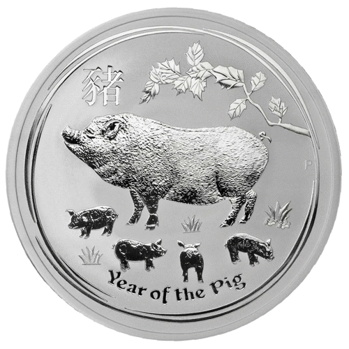 Pre-Owned 2019 Australian Lunar Pig 2oz Silver Coin - VAT Free | Out Of ...