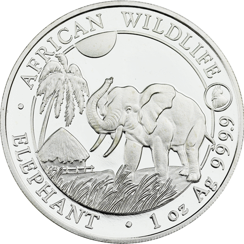 Pre-Owned 2017 Somalian Elephant Rooster Privy 1oz Silver Coin - VAT ...
