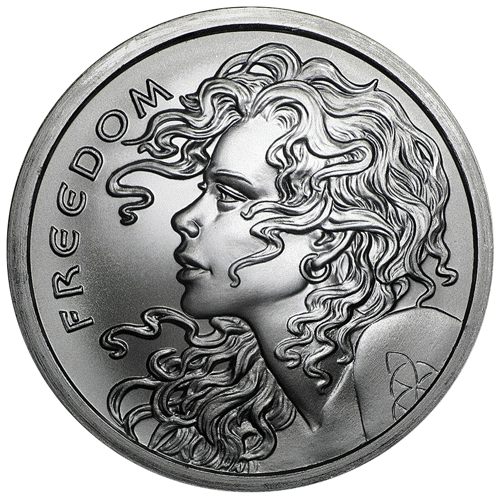 Pre-Owned 2016 Freedom Girl 2oz Silver Shield Round | Pre-Owned ...