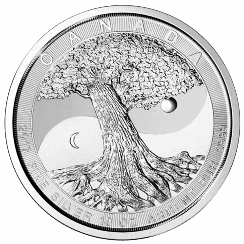 Pre-Owned 2017 Canadian Tree of Life 10oz Silver Coin - VAT Free | Pre ...