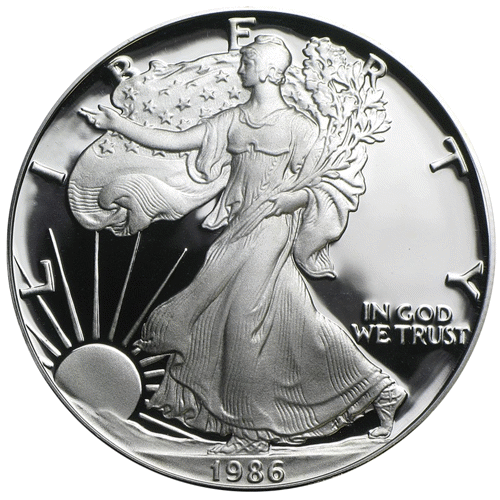 Pre-Owned 1986 USA Eagle 1oz Proof Design Silver Coin - VAT Free | Out ...