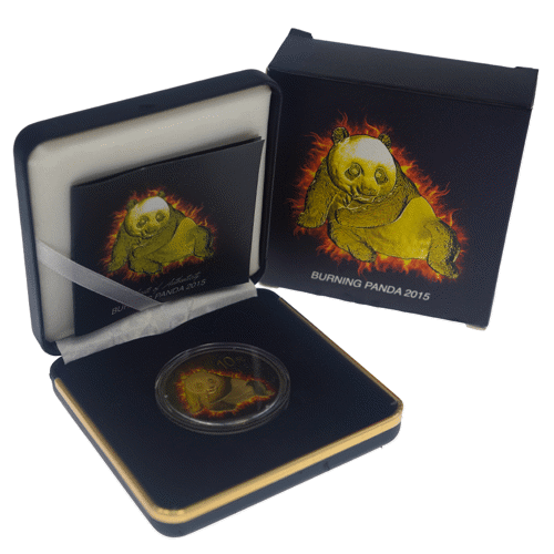 Pre-Owned 2015 Chinese 'Burning' Panda 1oz Silver Coin - VAT Free | Pre ...