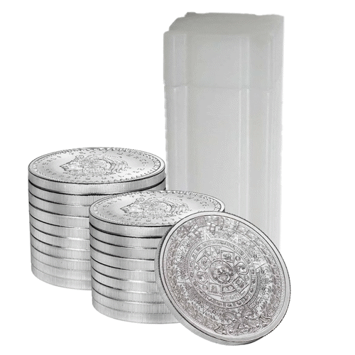 Aztec Calendar 1/4oz Silver Round - Full Tube of 20 Coins | 1/4oz ...