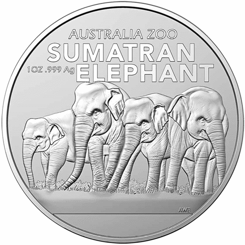 Pre-Owned 2022 Australian Zoo Sumatran Elephant 1oz Silver Coin - VAT ...