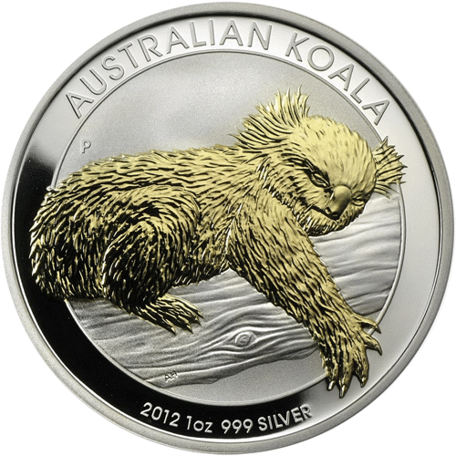 Pre-Owned 2012 Australian Gilded Koala 1oz Silver Coin - VAT Free | Out ...