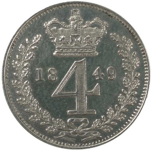 Pre-Owned 1849 UK Victoria Maundy 4d Silver Coin - VAT Free | Out Of ...