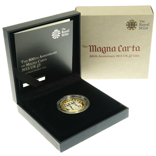 Pre-Owned 2015 UK Magna Carta 800th Anniversary £2 Piedfort Proof ...
