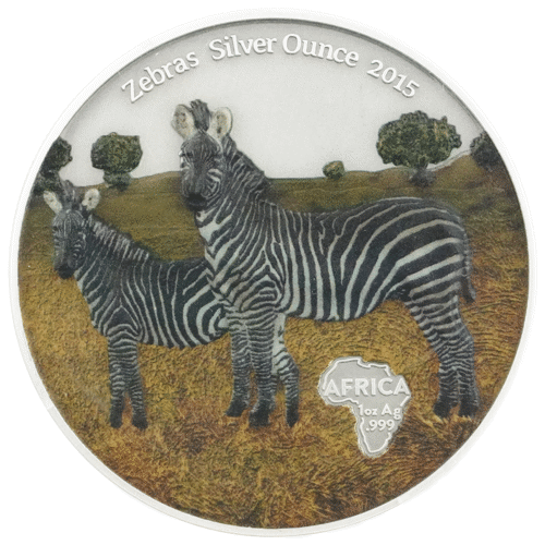 Pre-Owned 2015 Congo Zebra Colourised 1oz Silver Coin - VAT Free | Pre ...