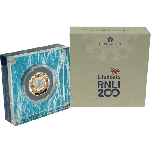 Pre-Owned 2024 UK 200 Years of the RNLI 50p Colourised Proof Silver ...