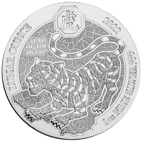 Pre-Owned 2022 Rwanda Lunar Tiger 1oz Silver Coin - VAT Free | Pre ...