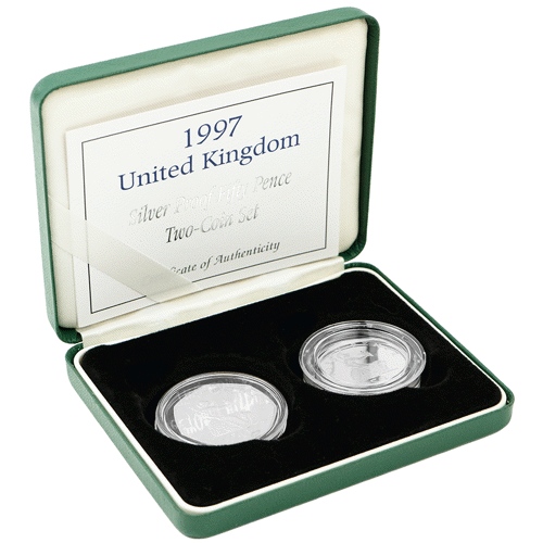 Pre-Owned 1997 UK 50p Proof Silver 2-Coin Set - VAT Free | Pre-Owned ...