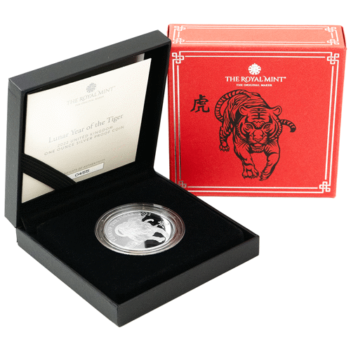 Pre-Owned 2022 UK Lunar Tiger 1oz Proof Silver Coin - VAT Free | Out Of ...