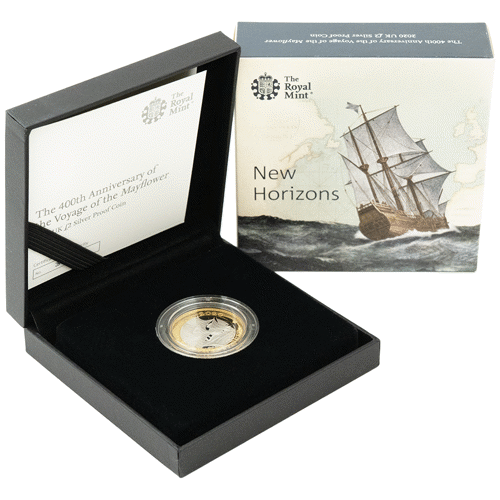 Pre-Owned 2020 UK 400th Anniversary Mayflower Voyage £2 Proof Silver ...
