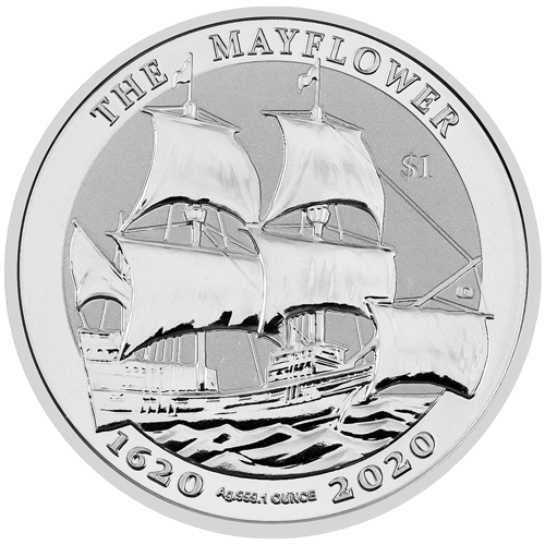 Pre-Owned 2020 British Virgin Islands Mayflower 1oz Silver Coin - VAT ...