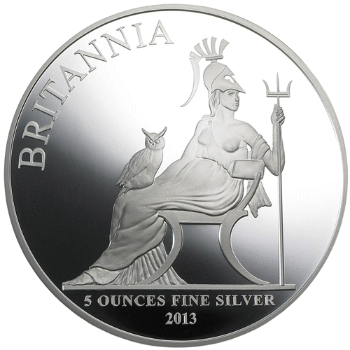 Pre-Owned 2013 UK Britannia 5oz Proof Design Silver Coin - VAT Free ...