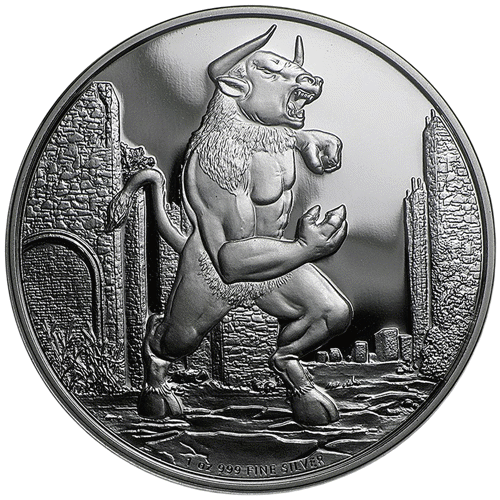 Pre-Owned 2016 Niue 'Creatures of Mythology' Minotaur 1oz Proof Silver ...