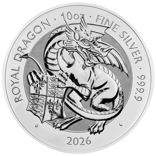 2026 UK Tudor Beasts Royal Dragon 10oz Silver Coin | 10oz Silver Coins ...