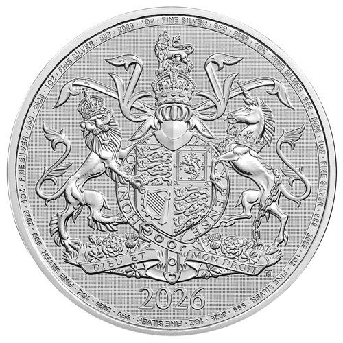 2026 UK The Royal Arms 1oz Silver Coin | 1oz Silver Coins | Atkinsons ...