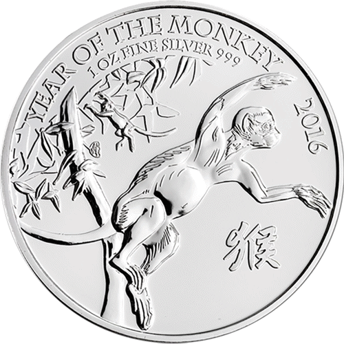 Pre-Owned 2016 UK Lunar Monkey 1oz Silver Coin - VAT Free | Out Of ...