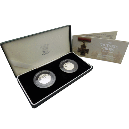 Pre-Owned 2006 UK The Victoria Cross 50p Proof Silver 2-Coin Set - VAT ...