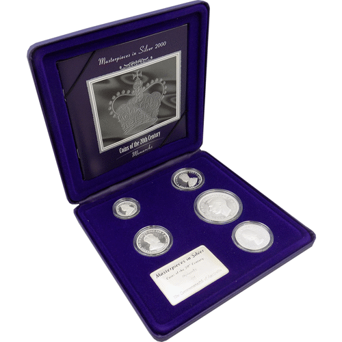 Pre-Owned 2000 Australian Coins of the 20th Century Monarchs 5 Silver ...