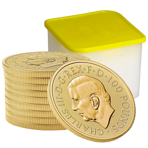 Capital Gains Tax Free UK 1oz Gold Coin - Best Value - Full Tube of 10 ...