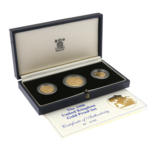 Pre-Owned 1988 UK Sovereign Proof Gold 3-Coin Set | Pre-Owned ...