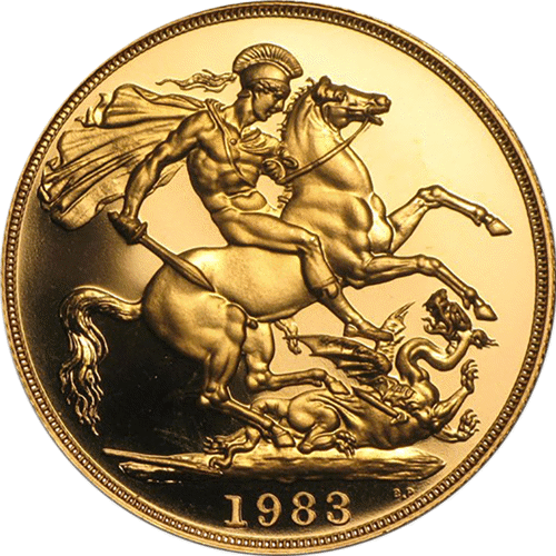 Pre-Owned 1983 UK Half Sovereign Proof Design Gold Coin | Pre-Owned ...