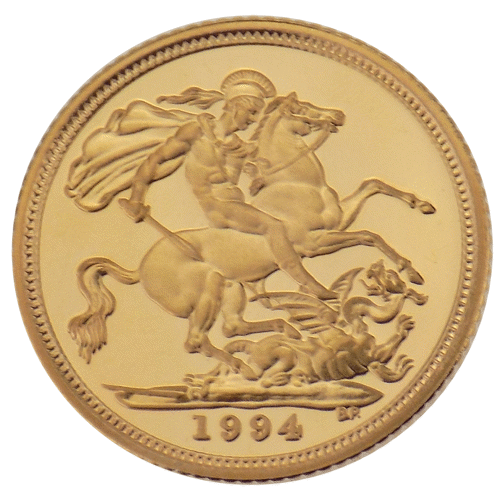 Pre-Owned 1994 UK Half Sovereign Proof Design Gold Coin | Out Of Stock ...