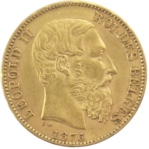 Pre-Owned 1876 Leopold II 20 Franc Gold Coin | Out Of Stock | Atkinsons ...