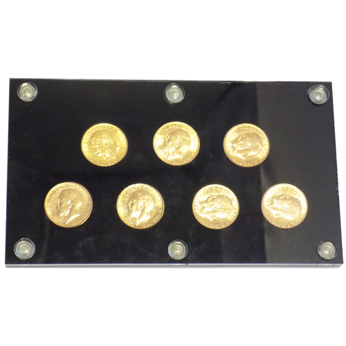 Pre-Owned Mixed Mint George V 7 Full Sovereign Gold Coin Collection ...