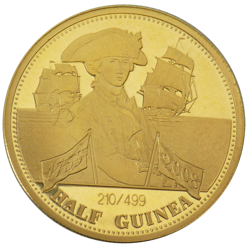 Pre-Owned 2008 Tristan Da Cunha Trafalgar Half Guinea Gold Coin | Out ...