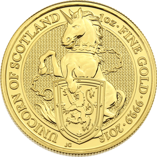 Pre-Owned 2018 UK Queen's Beasts The Unicorn 1oz Gold Coin | Pre-Owned ...